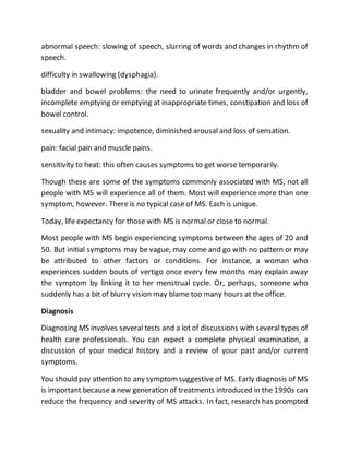 Multiple sclerosis | DOCX