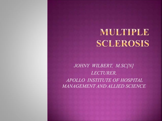 Multiple sclerosis | PPT