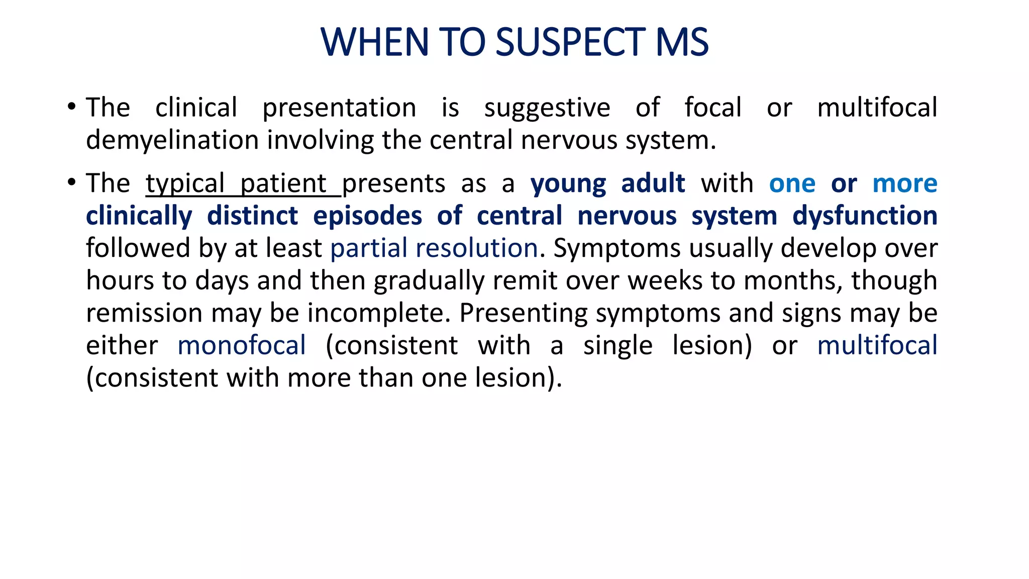 Multiple sclerosis: Introduction, Risk Factors, Diagnosis and Treatment ...