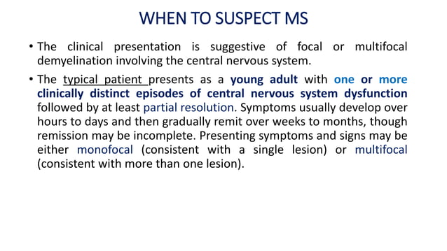 Multiple sclerosis: Introduction, Risk Factors, Diagnosis and Treatment ...