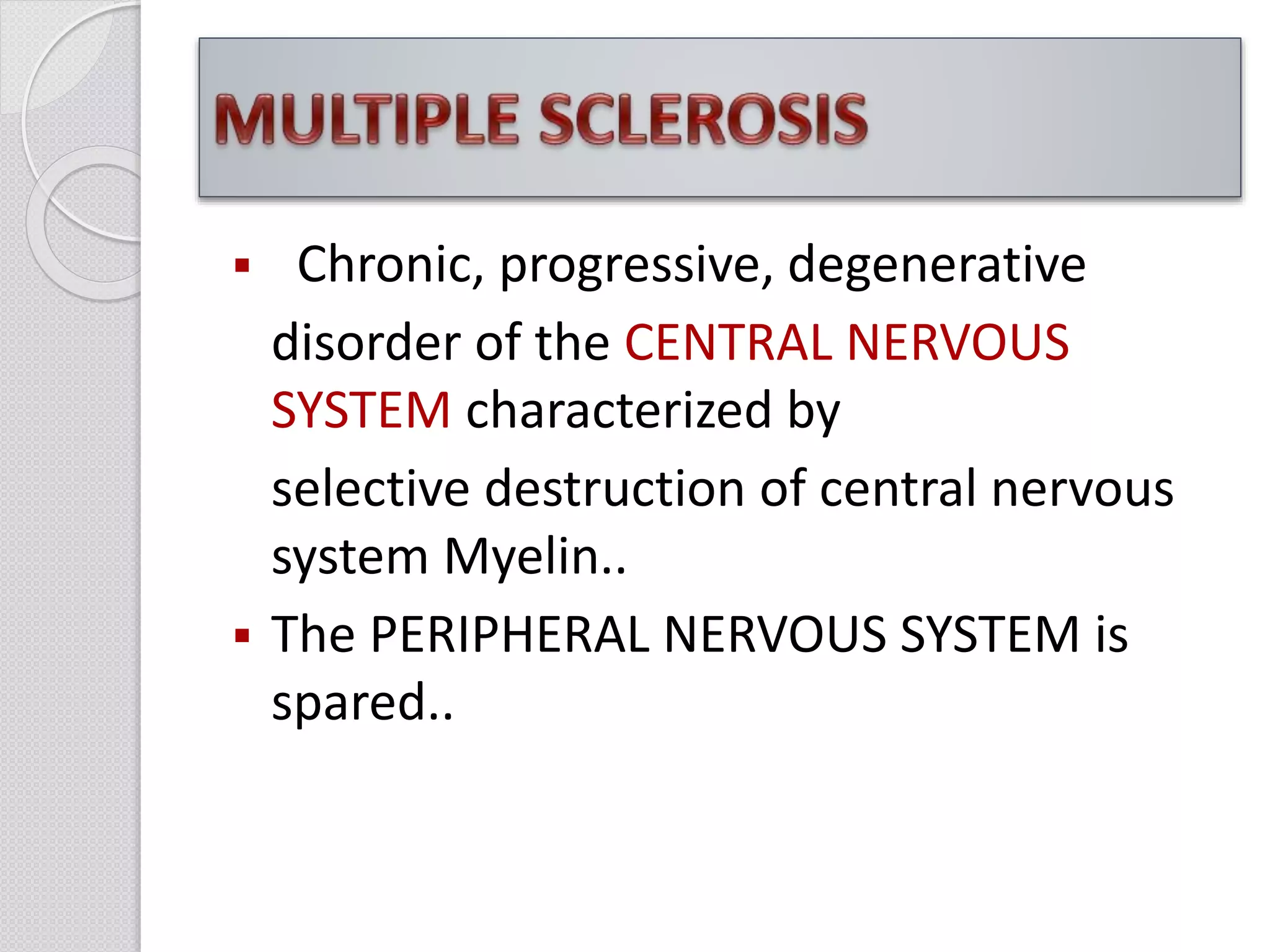 Multiple sclerosis | PPT