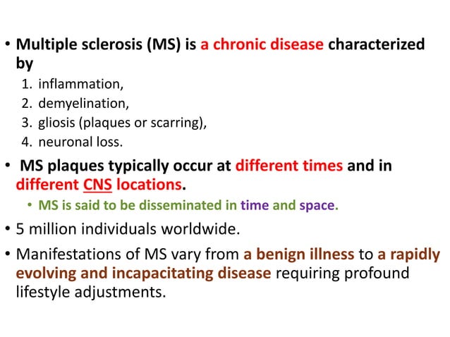 Multiple sclerosis.ppt | Brain and Nervous System Disorders | Diseases ...