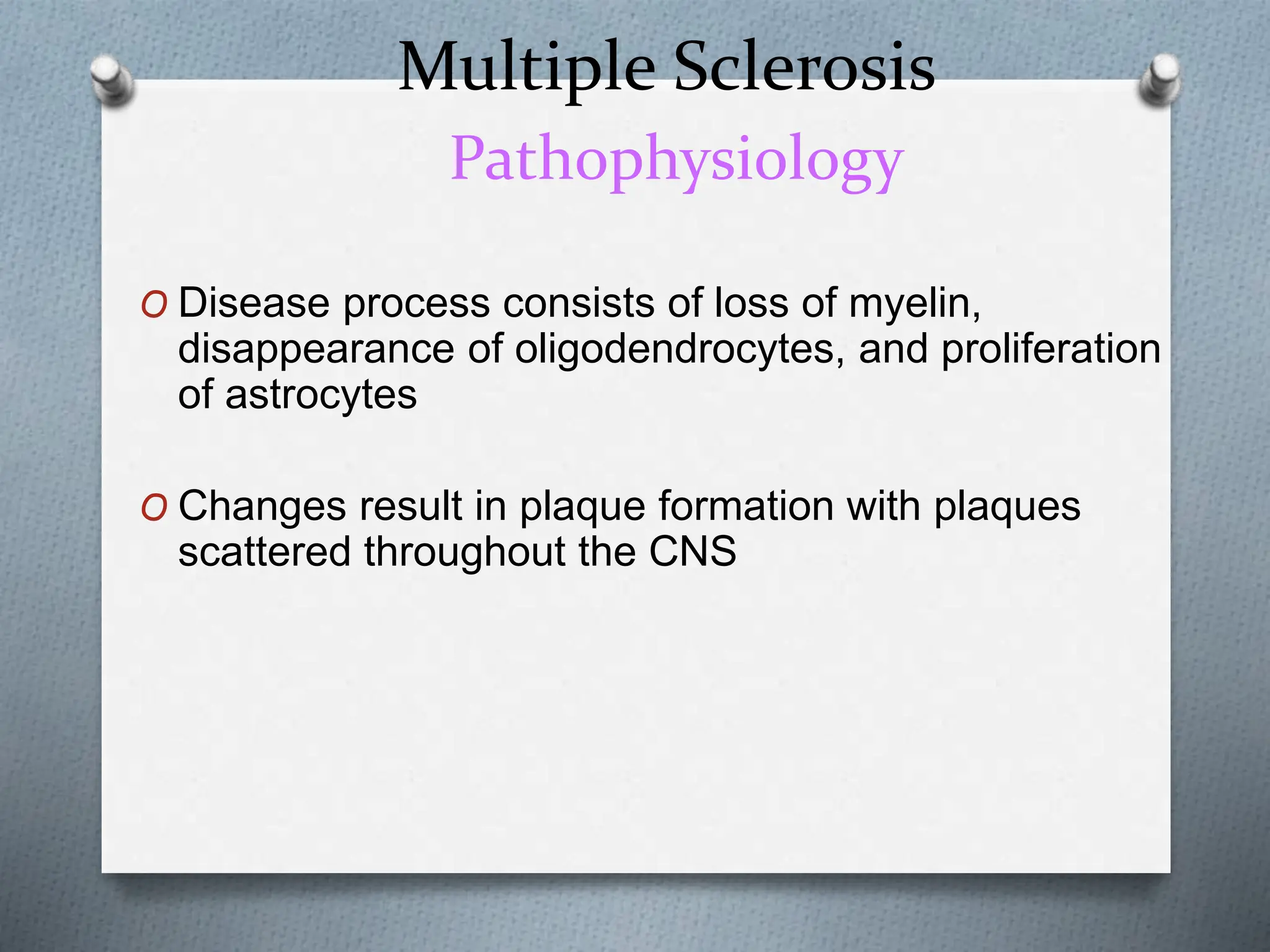 MultipleSclerosis.ppt MSN II nervous system | PPT