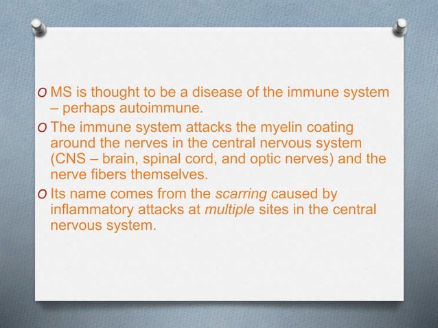 MultipleSclerosis.ppt MSN II nervous system | PPT