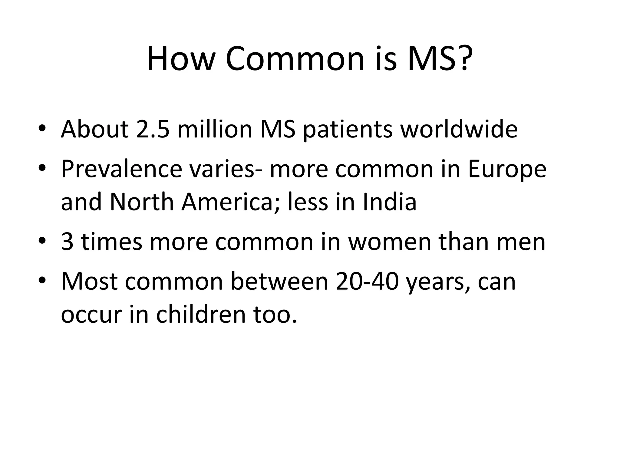 Multiple sclerosis: fighting the invisible | PPTX | Brain and Nervous ...
