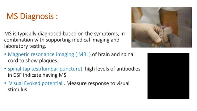 Multiple sclerosis pathophysiology, diagnosis, and treatment | PPTX