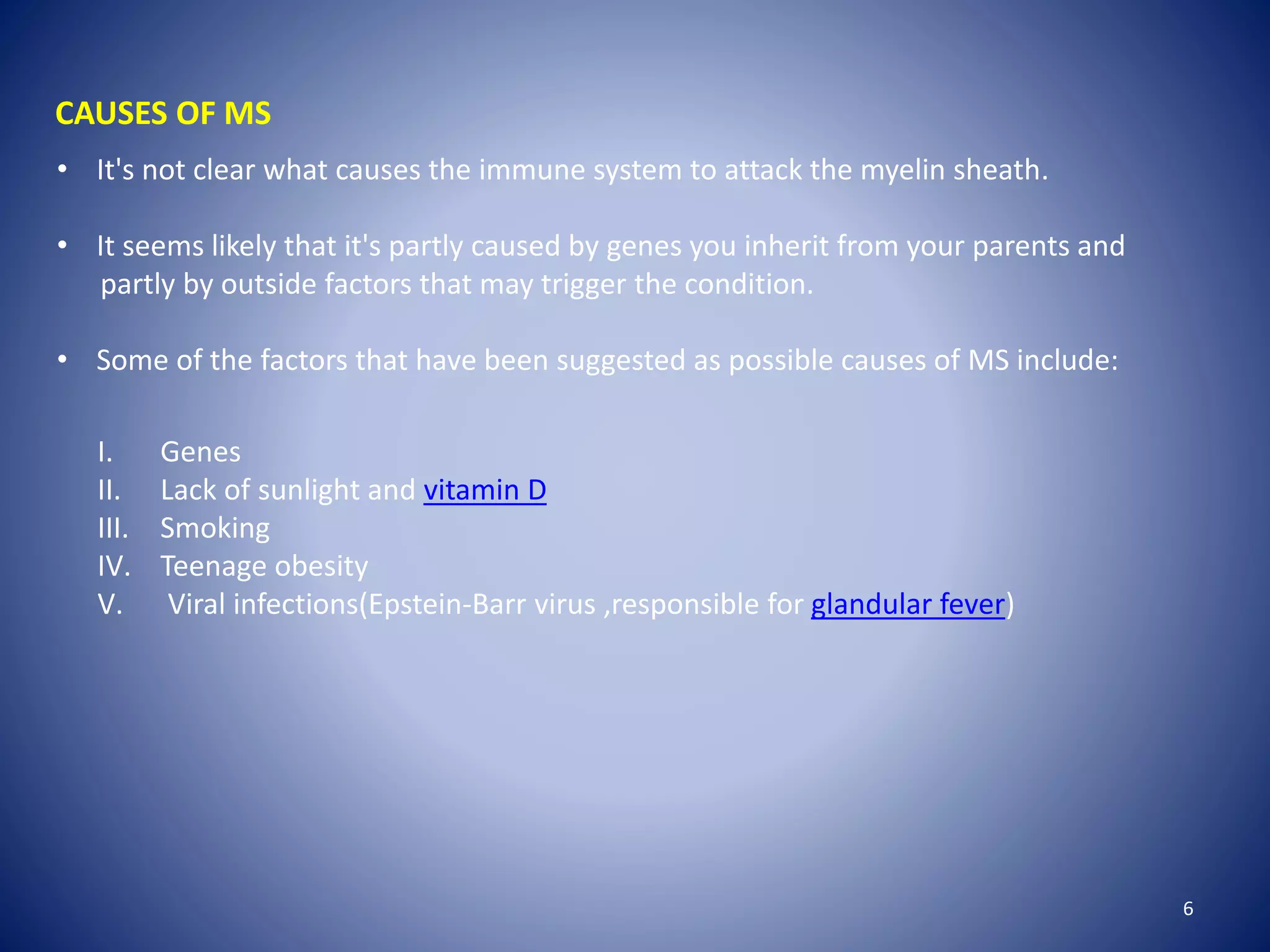 Multiple sclerosis screening methods | PPTX