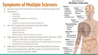 Multiple Sclerosis & Depression | PPTX