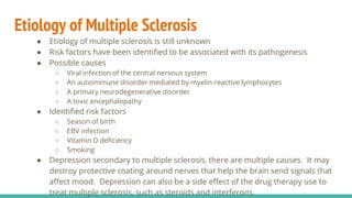 Multiple Sclerosis & Depression | PPTX