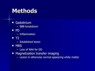 Multiple sclerosis imaging | PPT