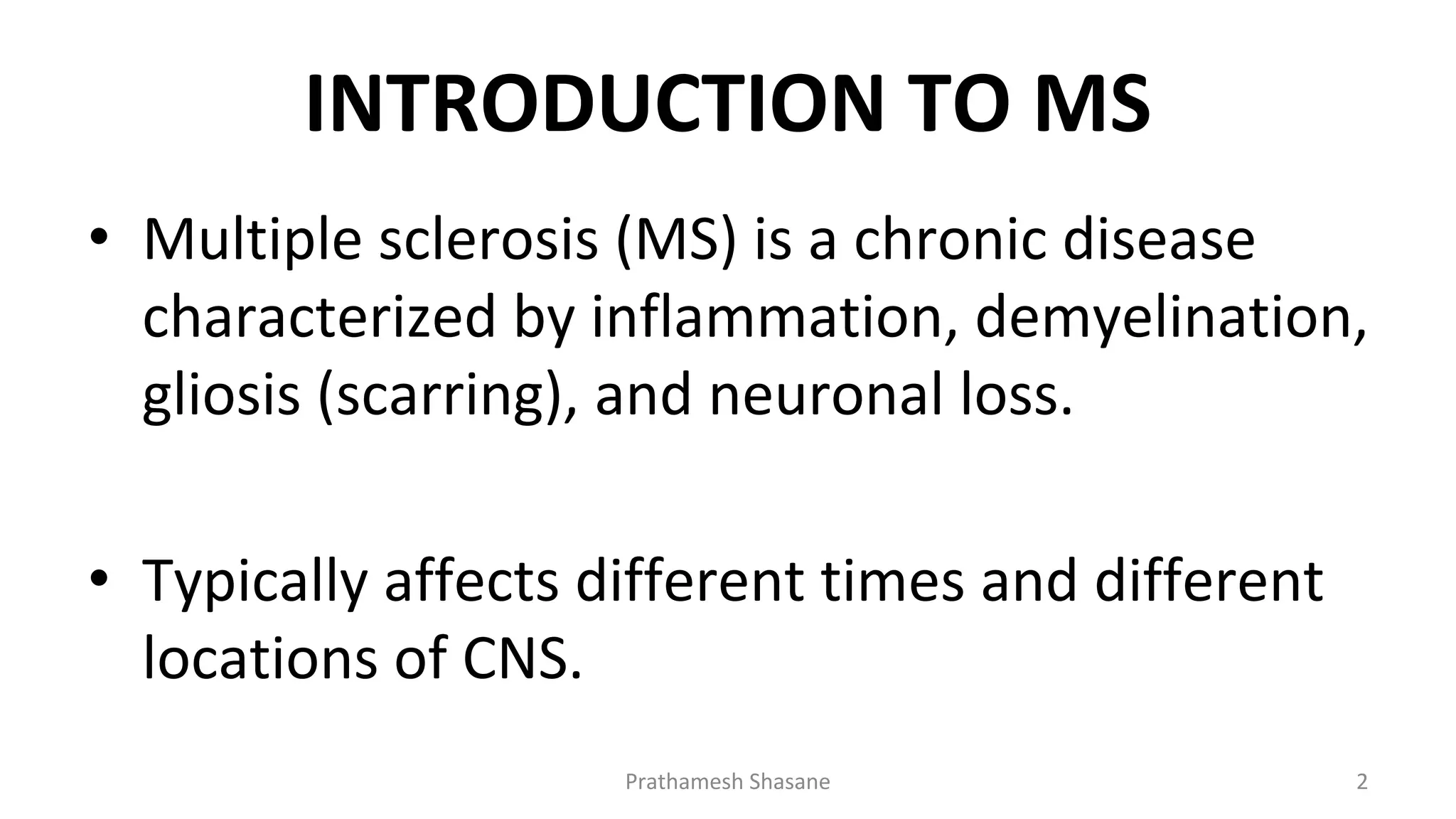 Multiple sclerosis & its ocular manifestations | PDF
