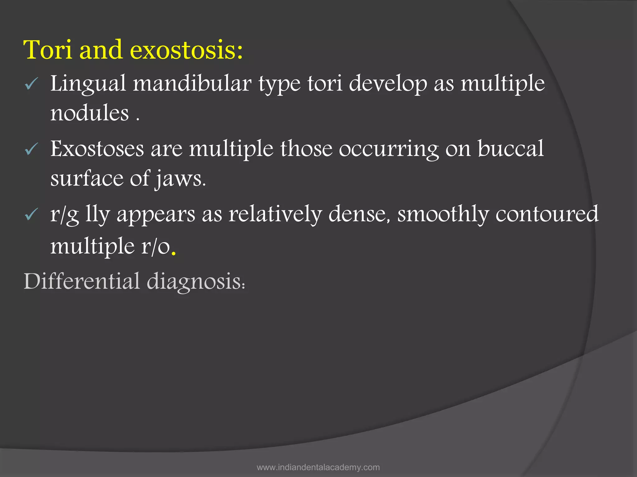 Multiple separate radiopacities /endodontic courses | PPTX
