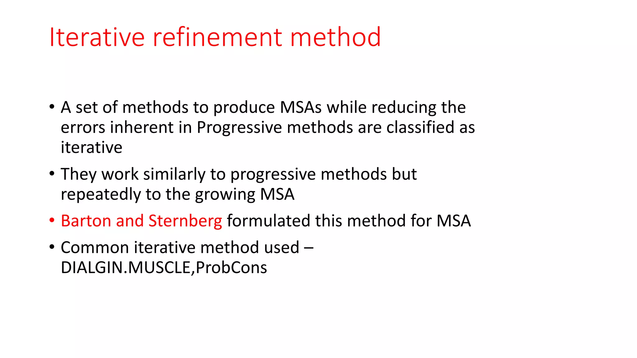 Multiple sequence alignment | PPTX