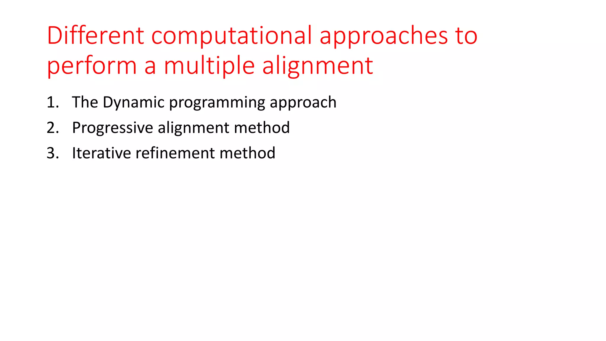 Multiple Sequence Alignment Pptx Databases Computer Software And