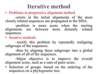 Multiple sequence alignment | PPTX