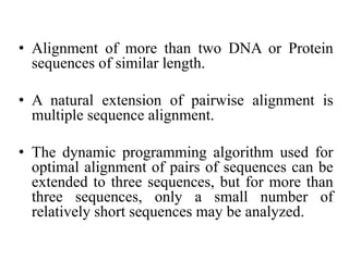 Multiple sequence alignment | PPT