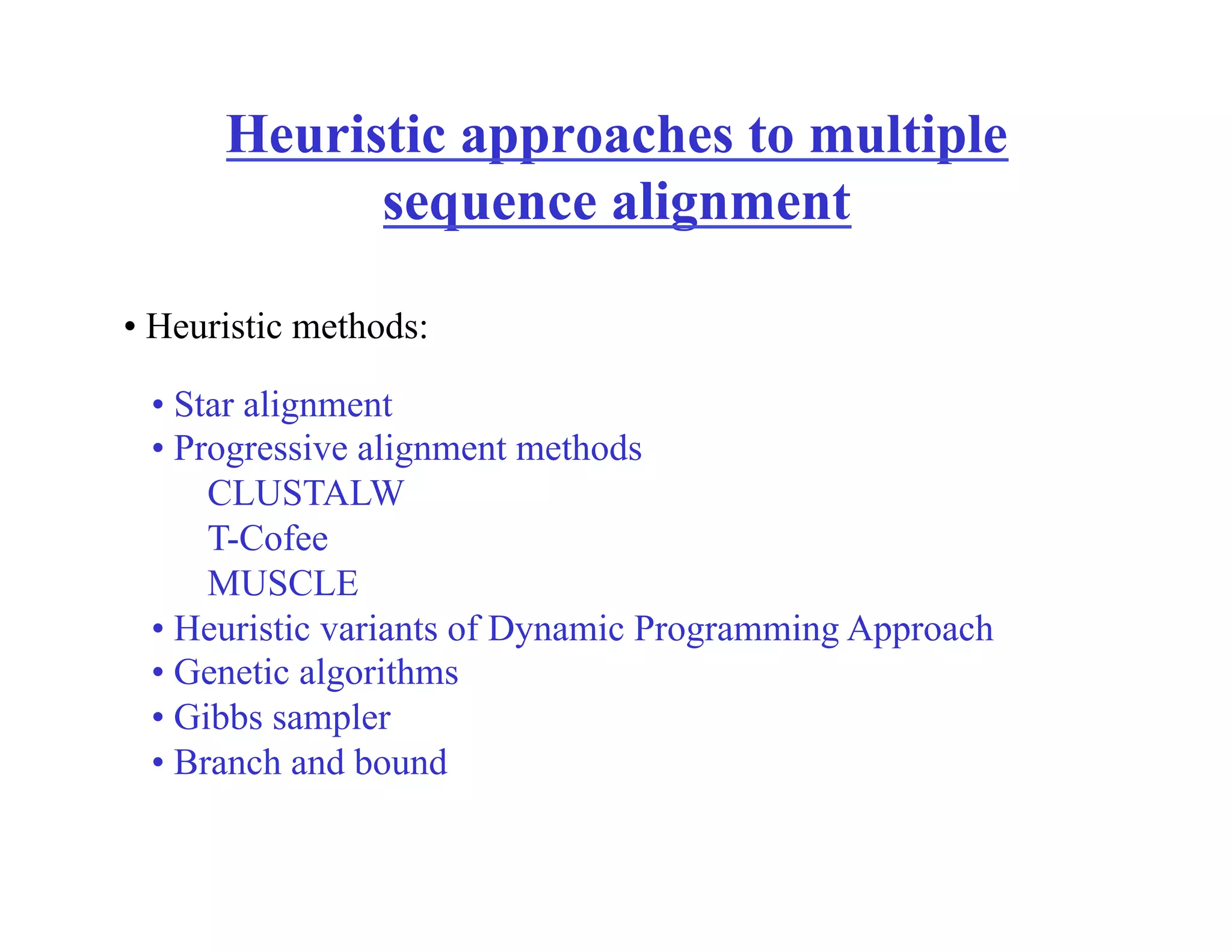 Multiple sequence alignment | PDF