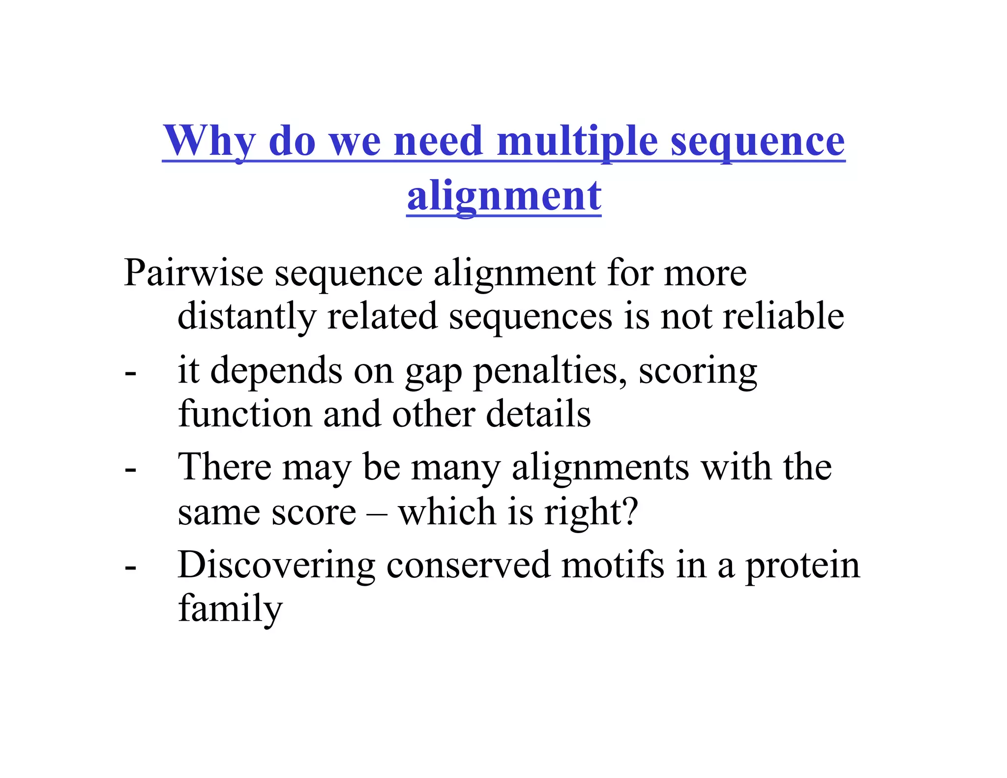 Multiple sequence alignment | PDF