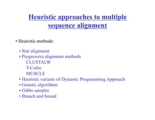 Multiple sequence alignment | PDF
