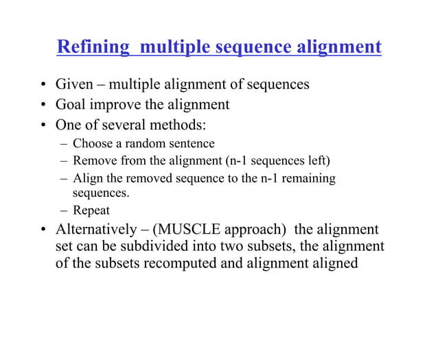 Multiple Sequence Alignment Ppt