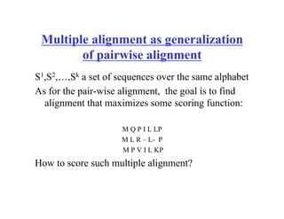 Multiple sequence alignment | PPT
