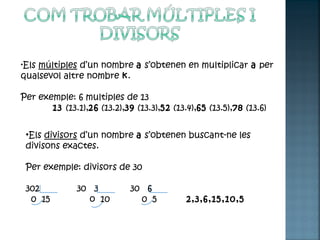 Multiples i divisors | PPT