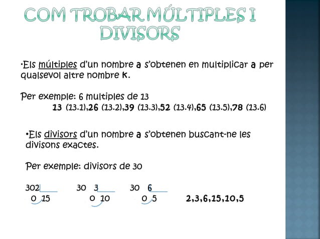 Multiples i divisors | PPT
