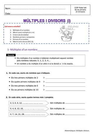 Multiples i divisors complet | PDF