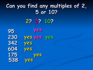 Multiples of 2_3_5_10 | PPT