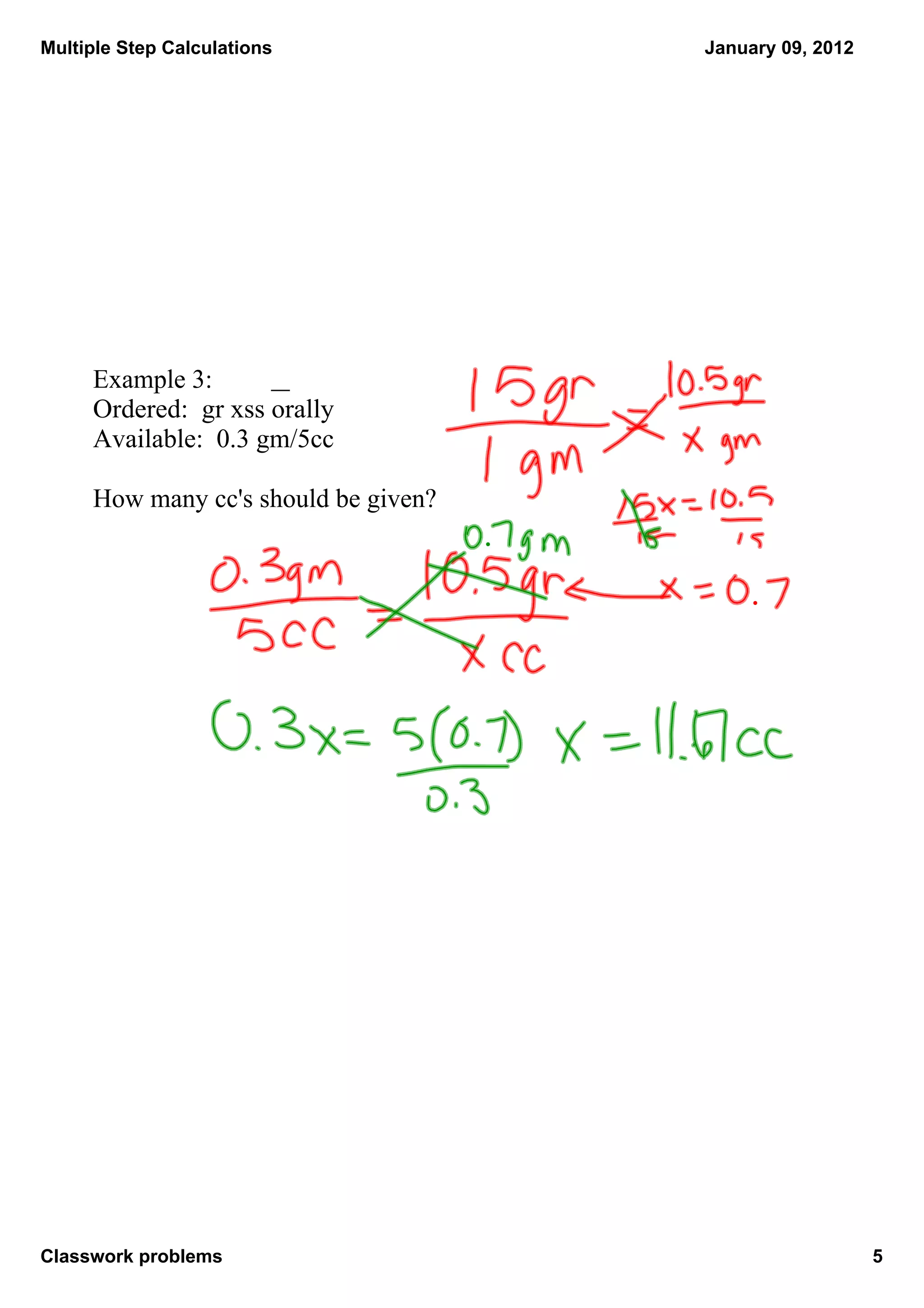 Multiple step calculations | PDF | Chemistry | Science