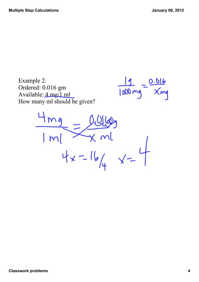 Multiple step calculations | PDF | Chemistry | Science