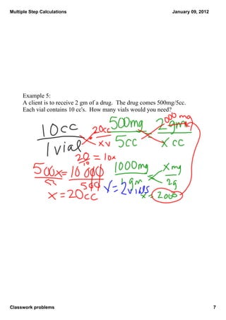 Multiple step calculations | PDF | Chemistry | Science