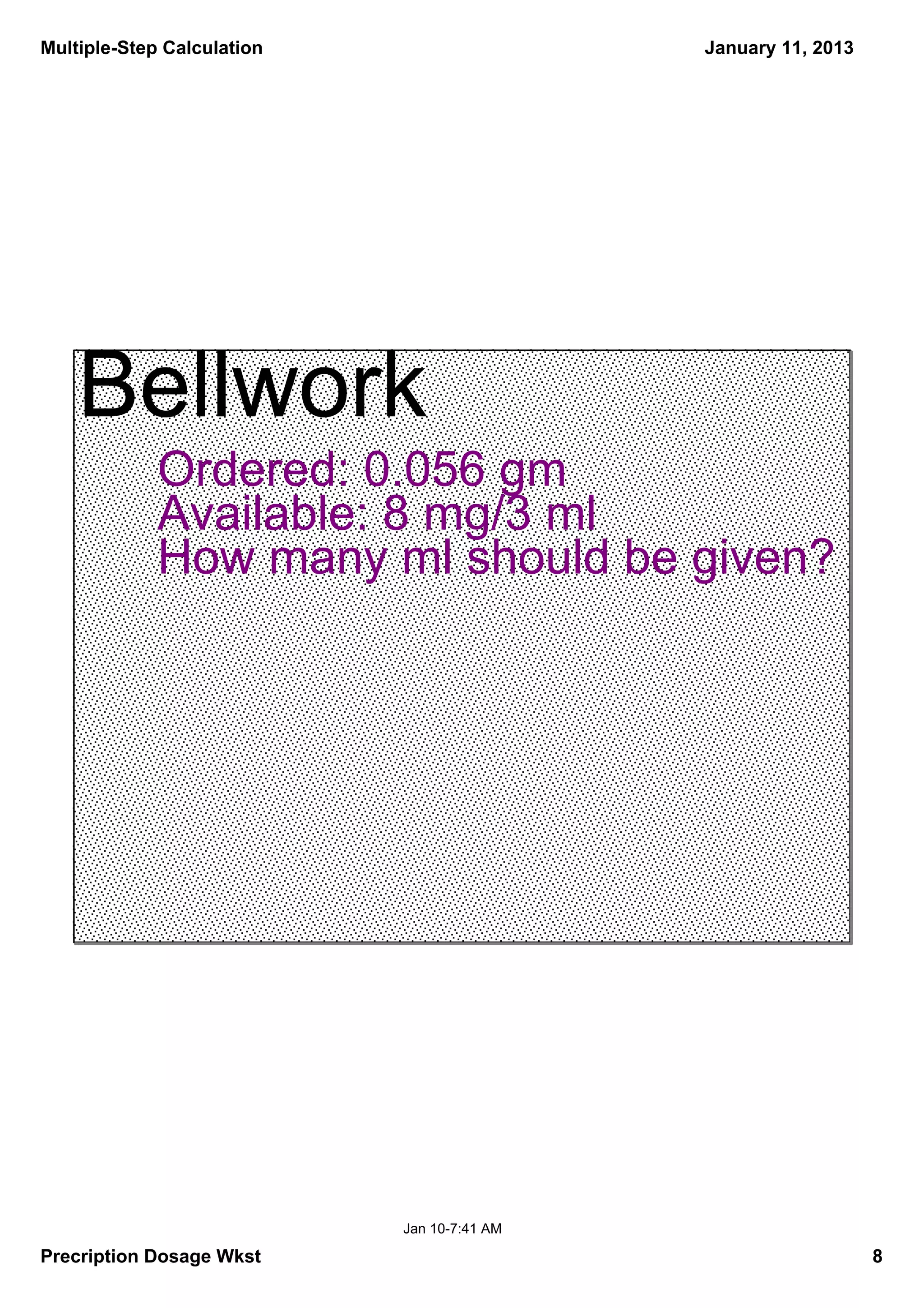 Multiple step calculations | PDF