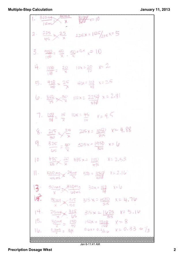 Multiple step calculations | PDF