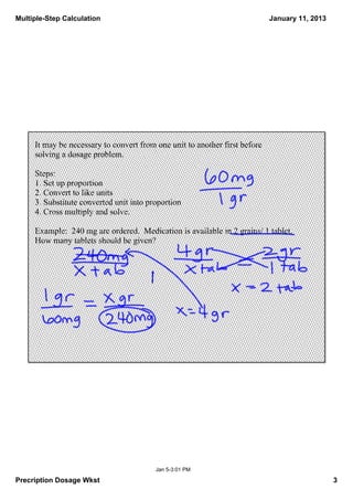 Multiple step calculations | PDF