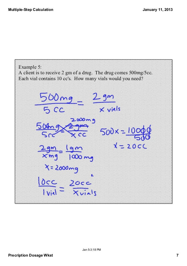 Multiple step calculations