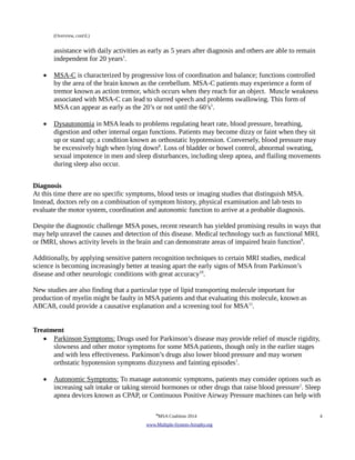 All About Multiple System Atrophy | PDF