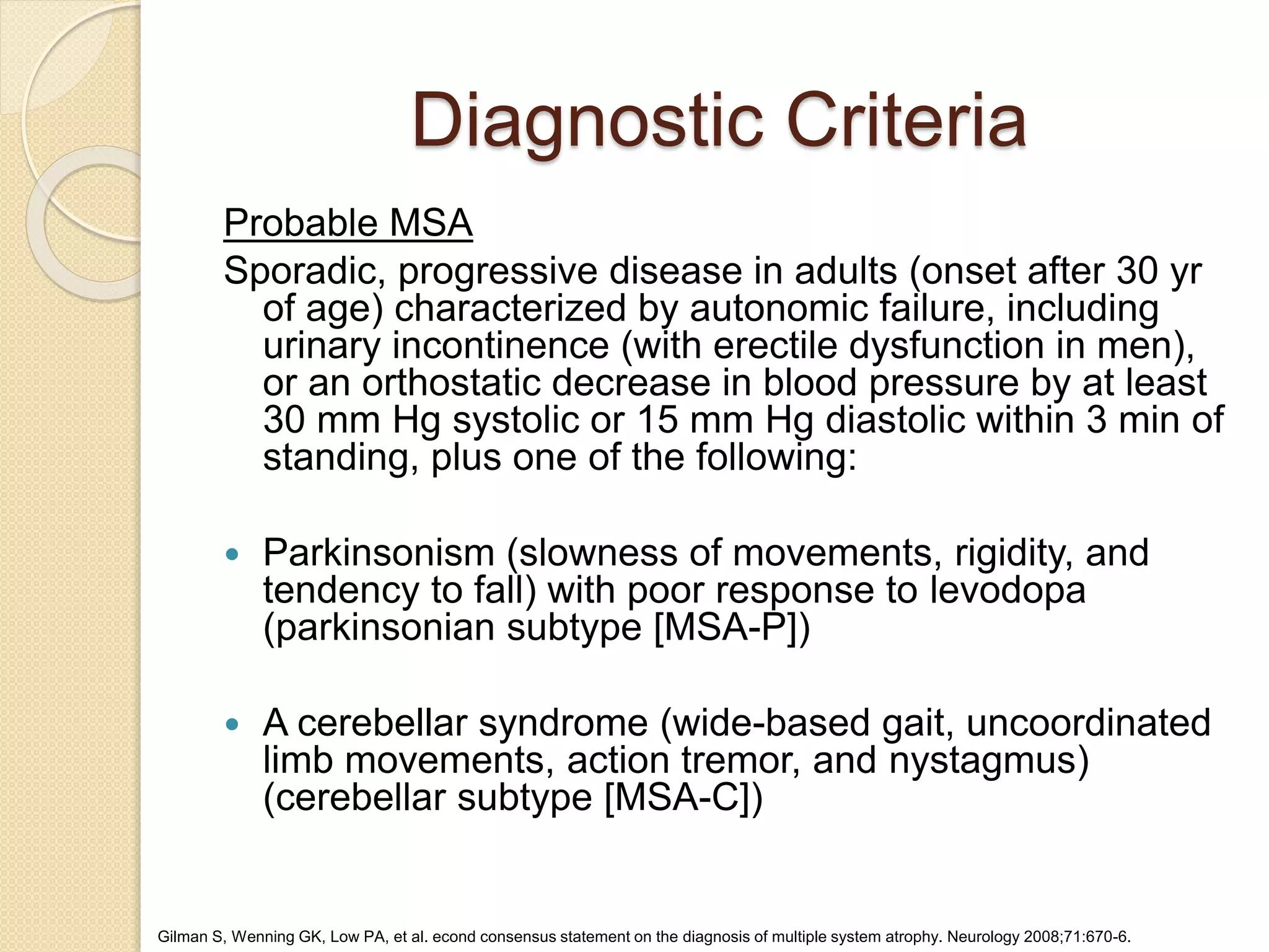 Multiple System Atrophy | PPTX