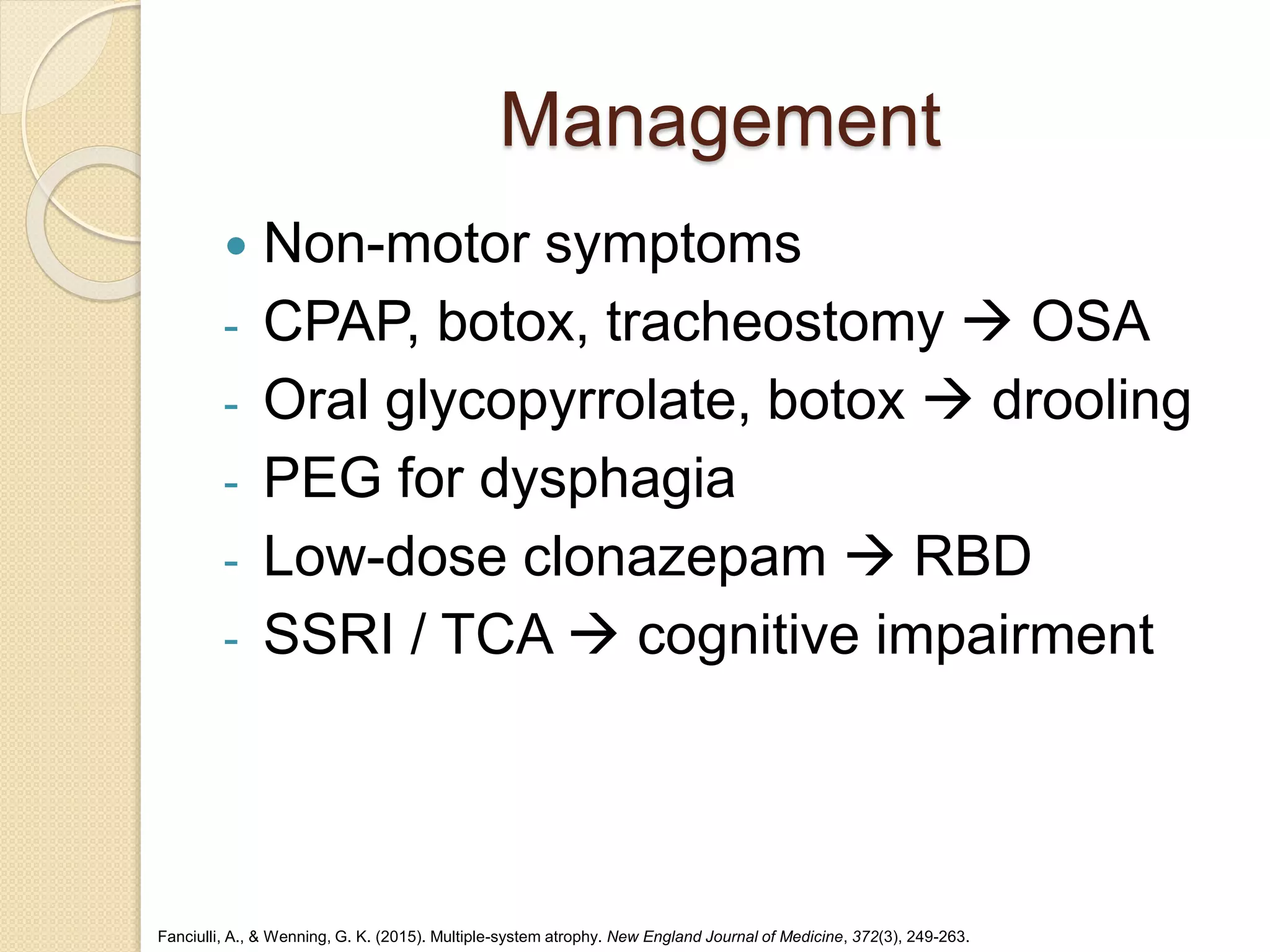Multiple System Atrophy | PPTX