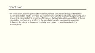 Multiple System Dynamics and Discrete Event Simulation for manufacturing system performance ...