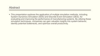 Multiple System Dynamics and Discrete Event Simulation for ...