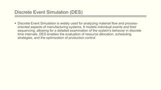 Multiple System Dynamics and Discrete Event Simulation for manufacturing system performance ...