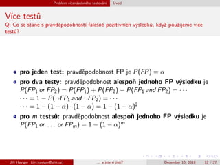 Multiple testing problem (czech) | PPT