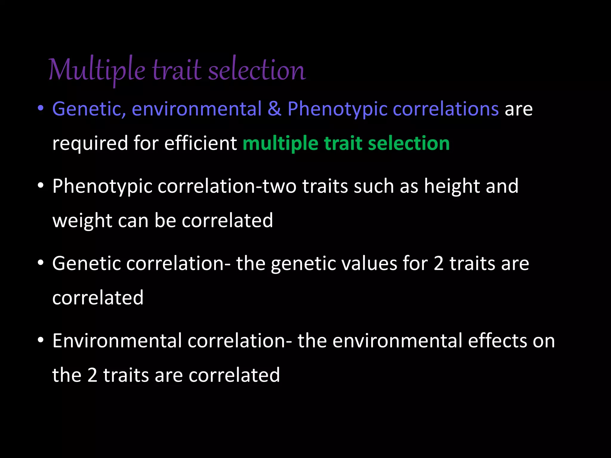 Multiple trait selection | PPTX
