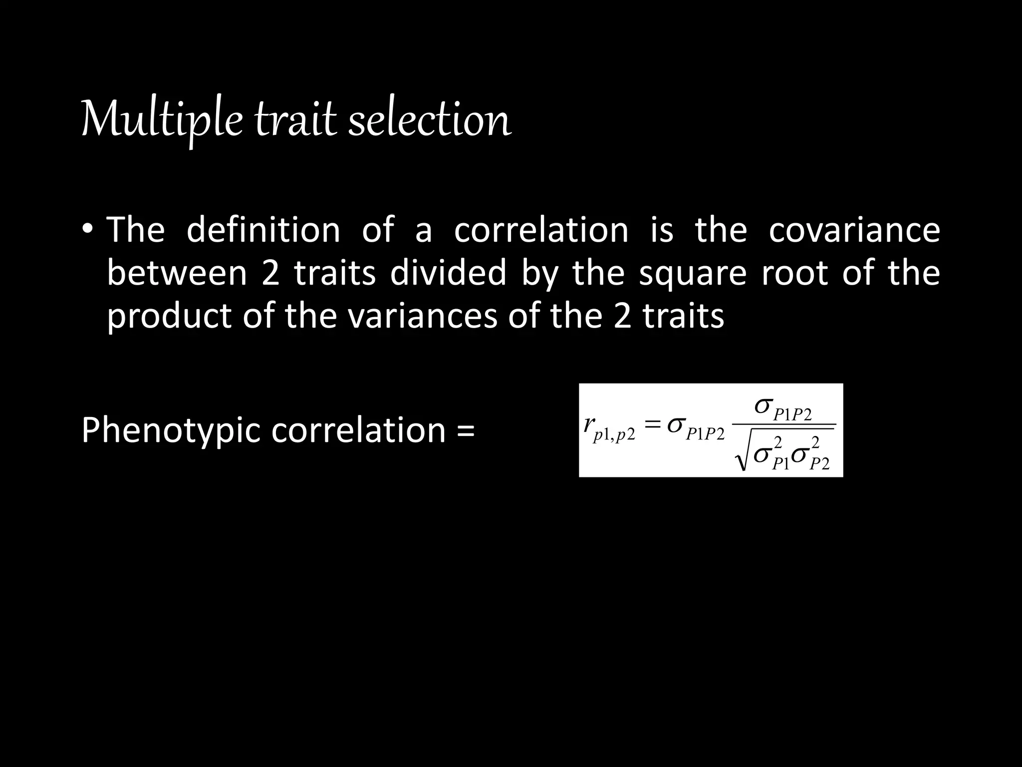 Multiple trait selection | PPTX