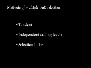 Multiple trait selection | PPTX