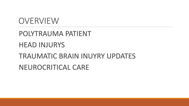 Multiple trauma patient and neurocritical care | PPT