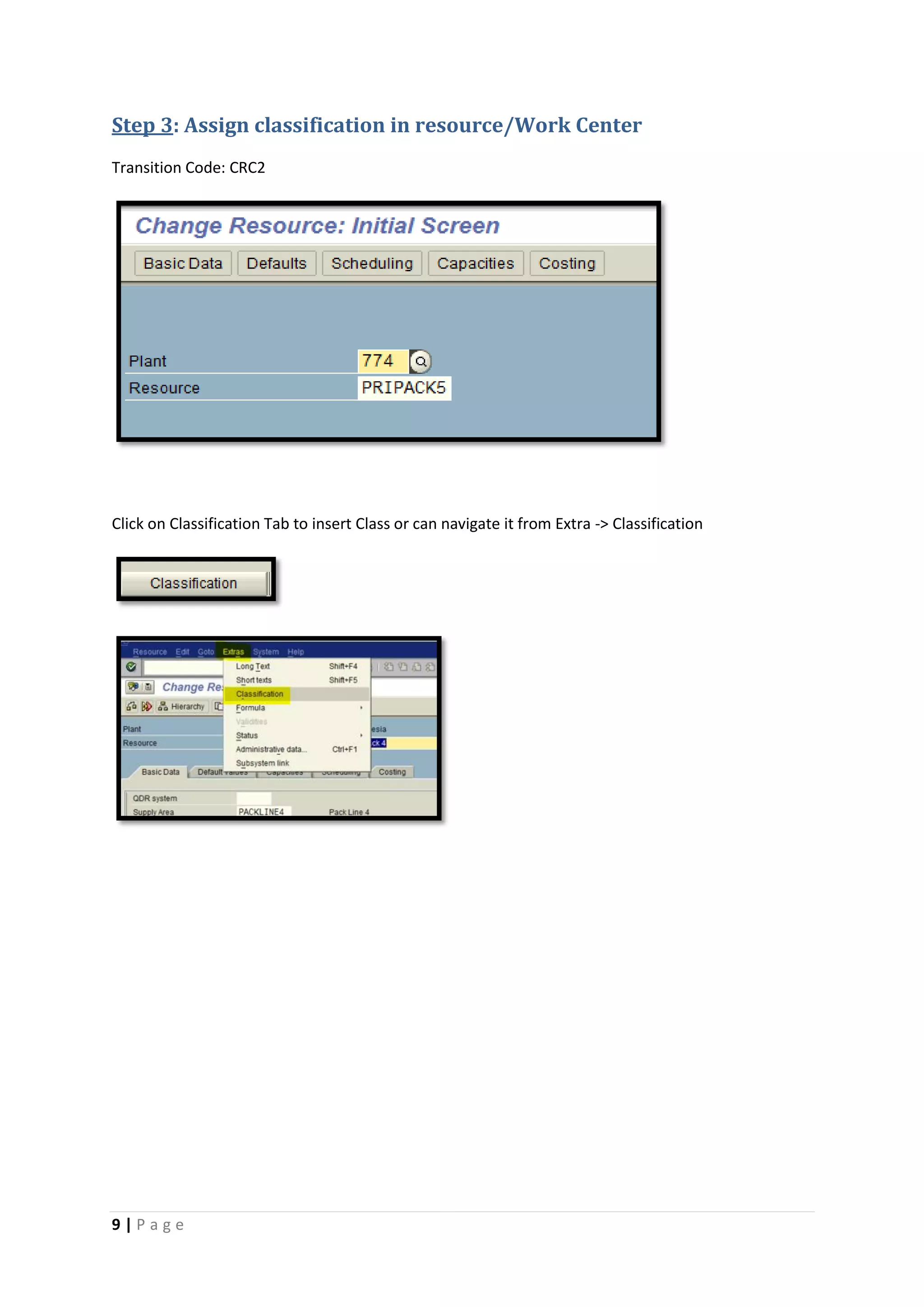 Multiple Work Center/Resource Selection and Classification in Master ...