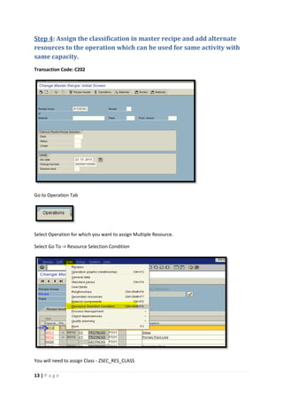 Multiple Work Center/Resource Selection and Classification in Master ...