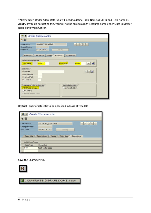 Multiple Work Centerresource Selection And Classification In Master Recipe For Planning In Ecc